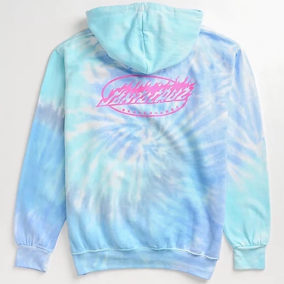 Santa Cruz Skateboards | Tops | Santa Cruz Blue Tie Dye Hoodie | Poshmark